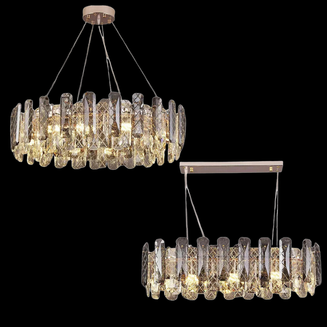 Modern Smoky Gray Crystal Chandelier Gleamy Light Fixture for Living/D ...