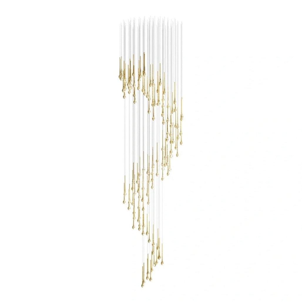 Modern Floating Long Gold Pendant Celing Chandelier for Living Room/Hi ...