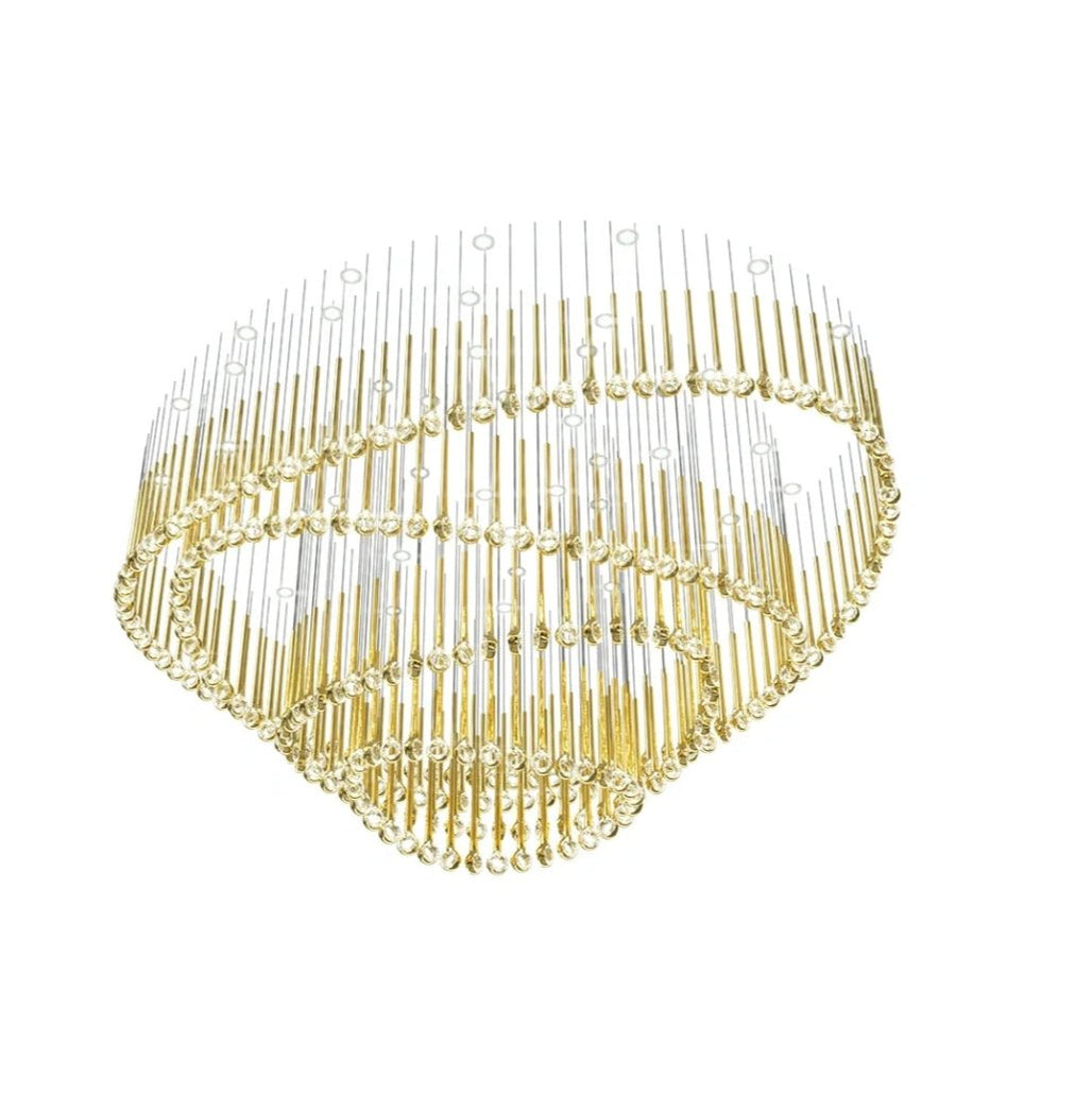 Modern Floating Long Gold Pendant Celing Chandelier for Living Room/Hi ...