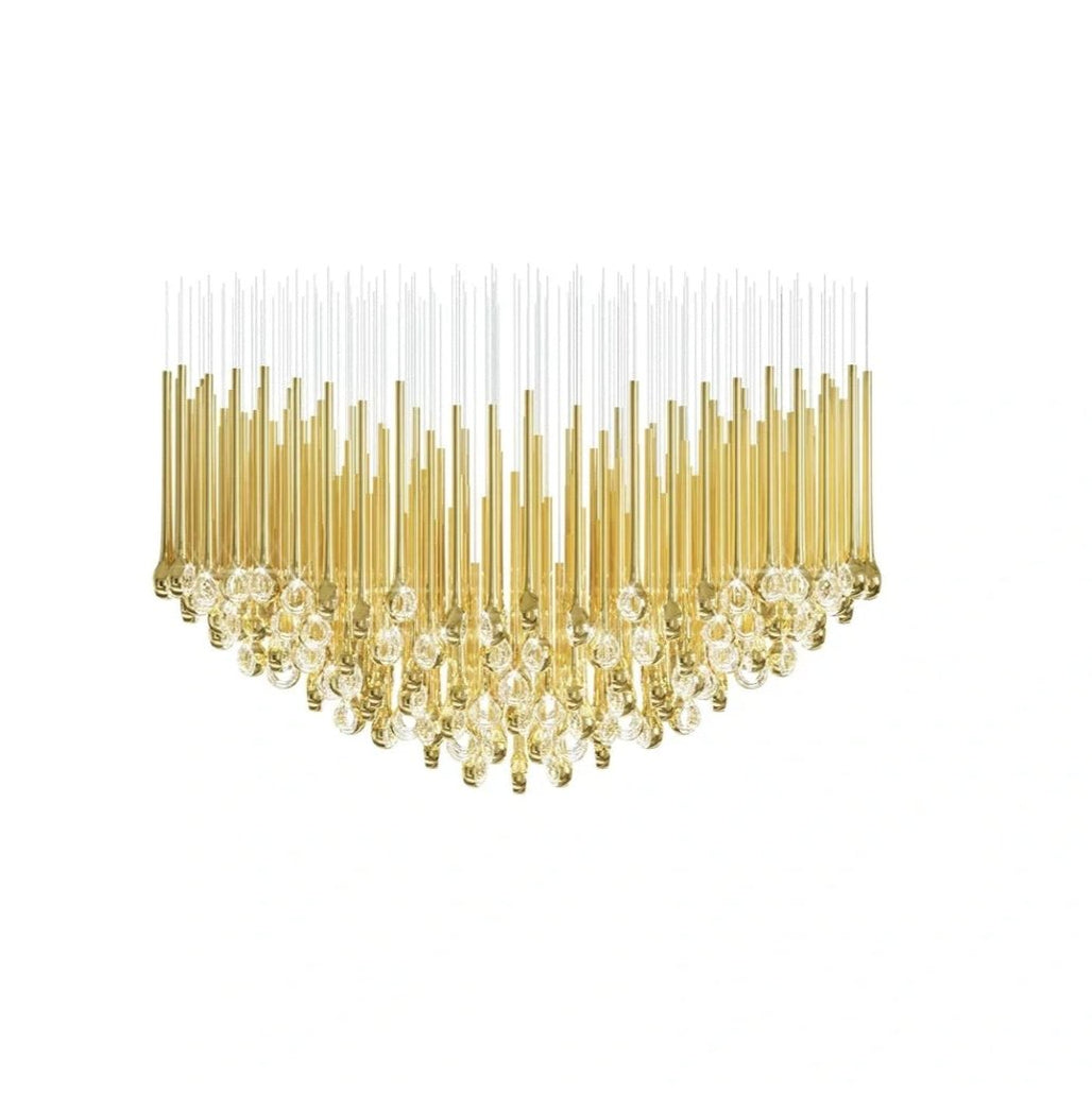 Modern Floating Long Gold Pendant Celing Chandelier for Living Room/Hi ...