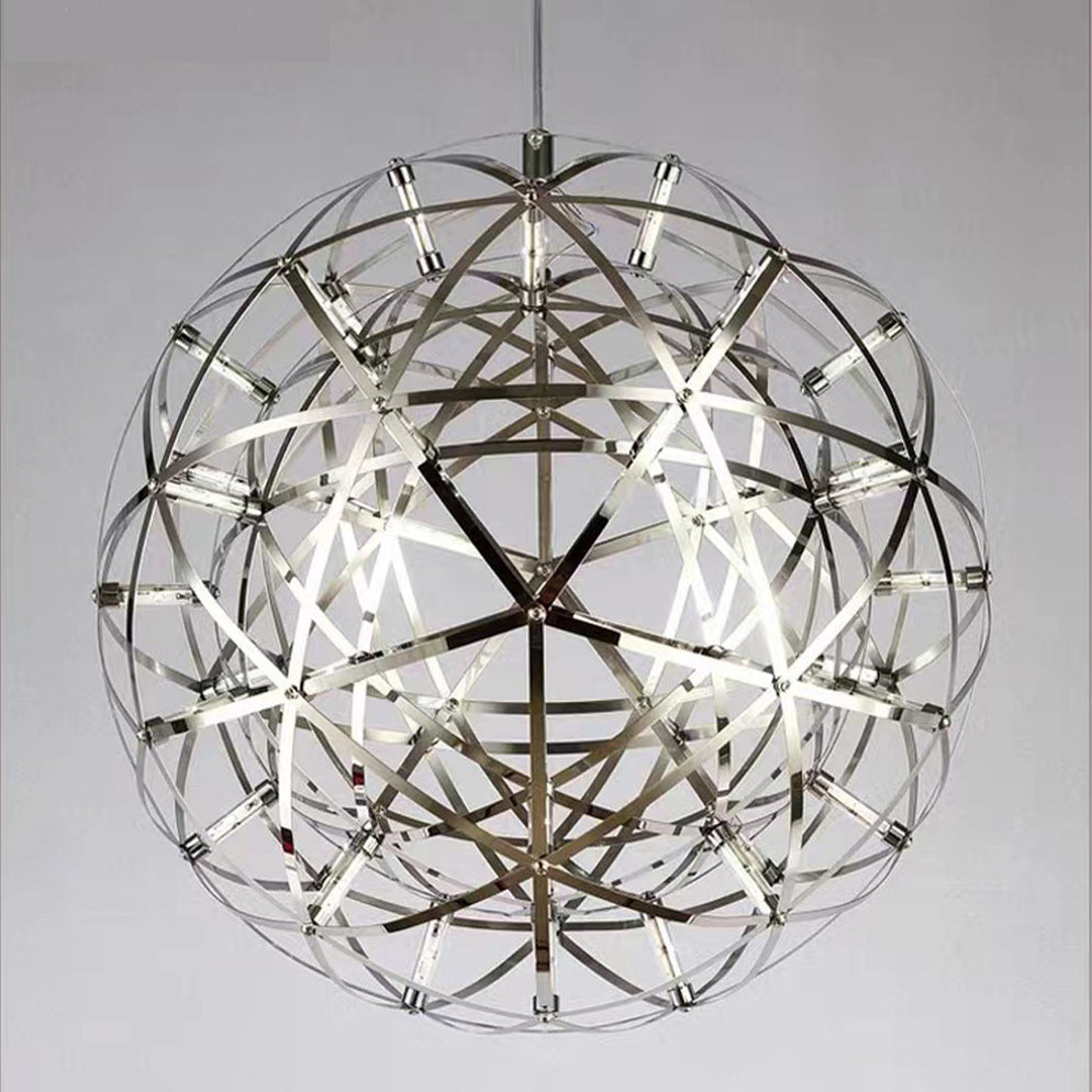 Round Starry Sky Chandelier Light Fire Ball Ceiling Lighting For Livin ...