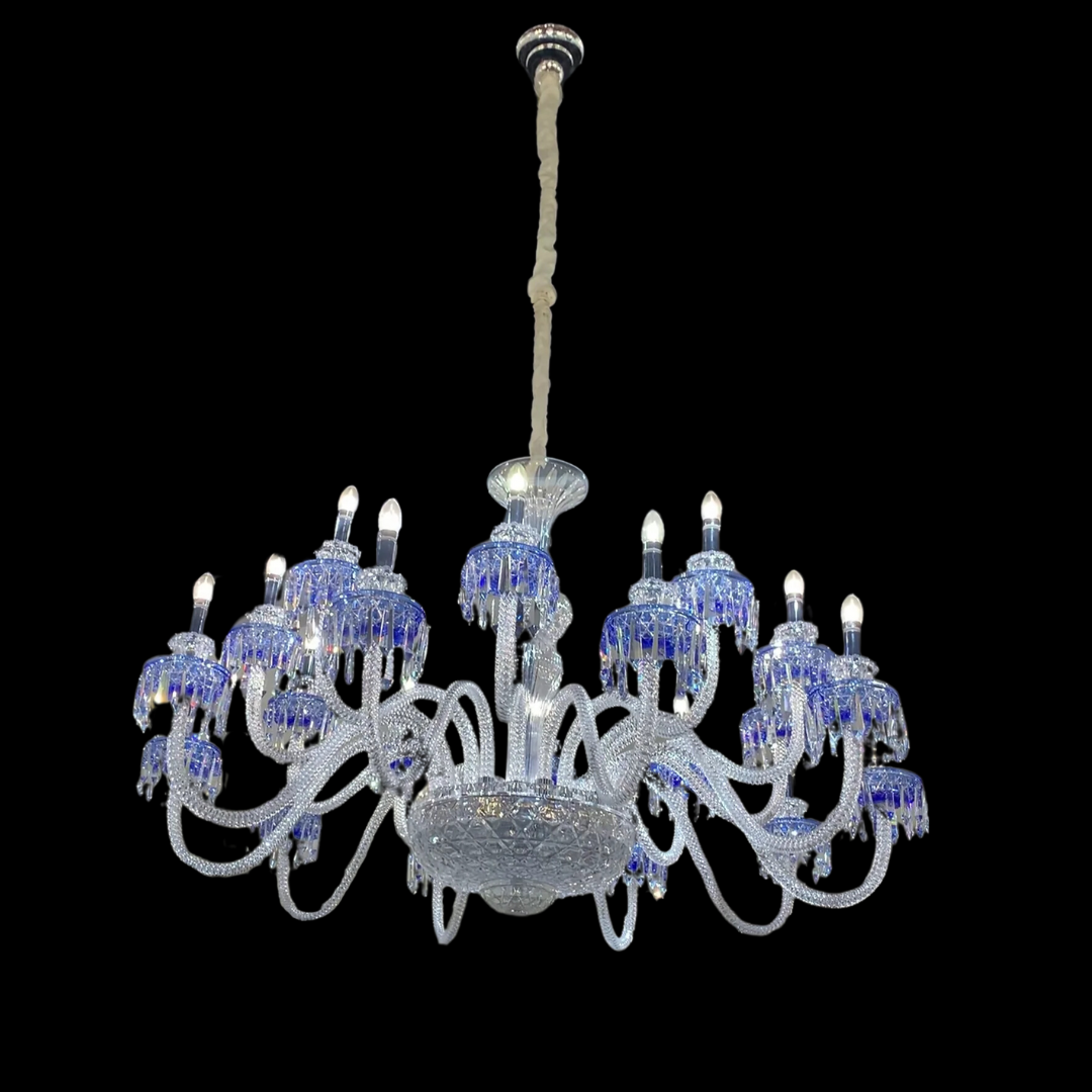 Modern Fancy Blue Crystal Chandelier for Living Room/Bedroom — Lyfairs