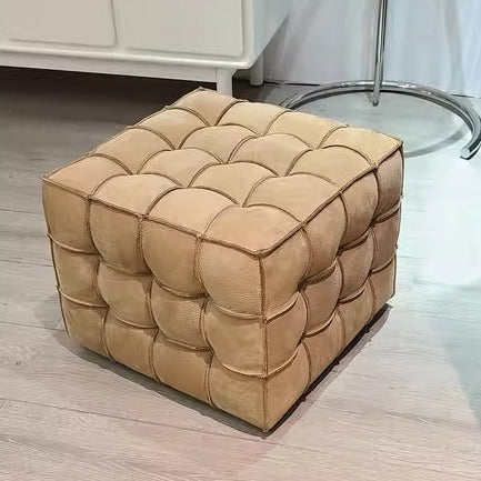 Nubuck Cube Stool for Living Room/Cloakroom — Lyfairs