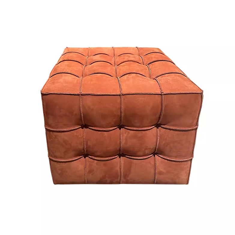 Nubuck Cube Stool for Living Room/Cloakroom — Lyfairs