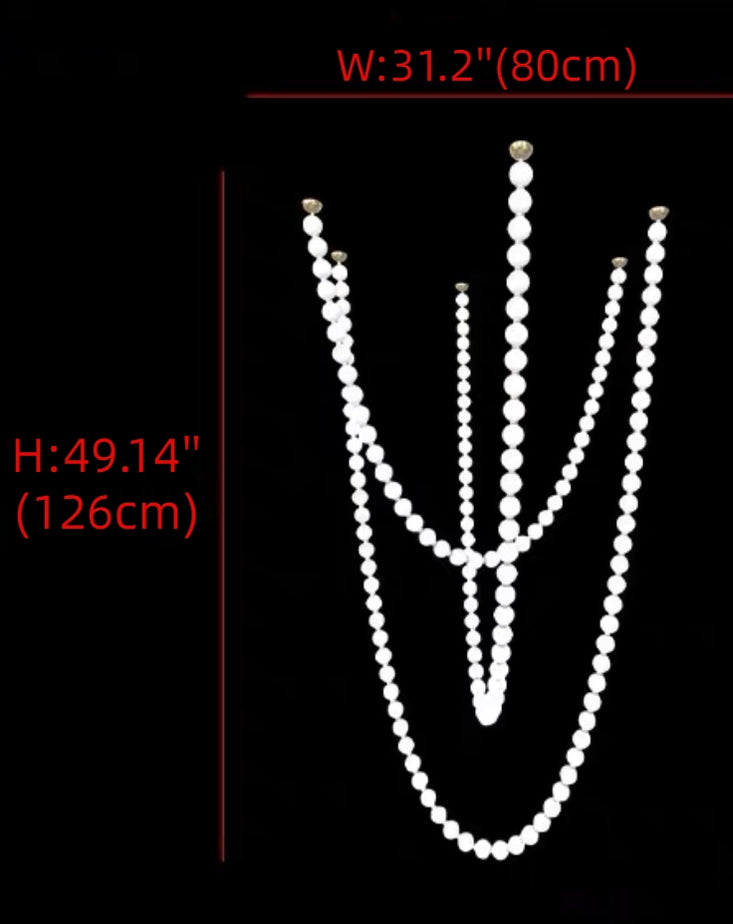 Modern Creative Pearl Necklace Chandelier — Lyfairs
