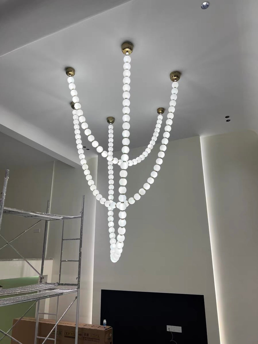 Modern Creative Pearl Necklace Chandelier — Lyfairs