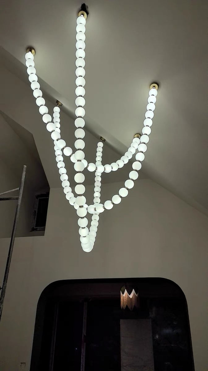 Modern Creative Pearl Necklace Chandelier — Lyfairs