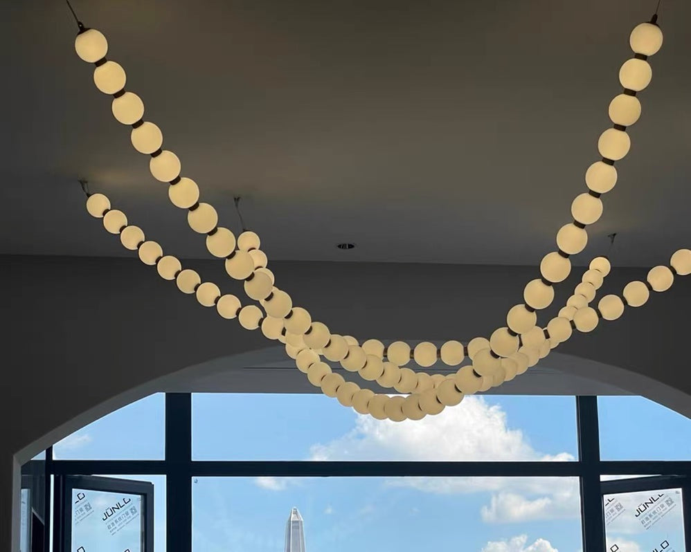 Modern Creative Pearl Necklace Chandelier — Lyfairs