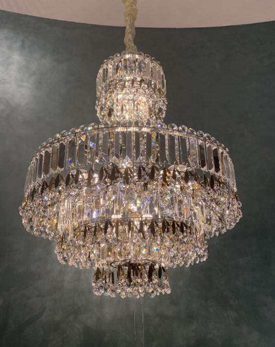 Luxury Empire Leaves Funnel Crystal Chandelier for Staircase/Foyer/Liv ...