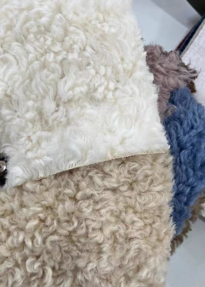 Classic Cozy White Fleece Plush Accent Lounge Chair with Ottoman — Lyfairs