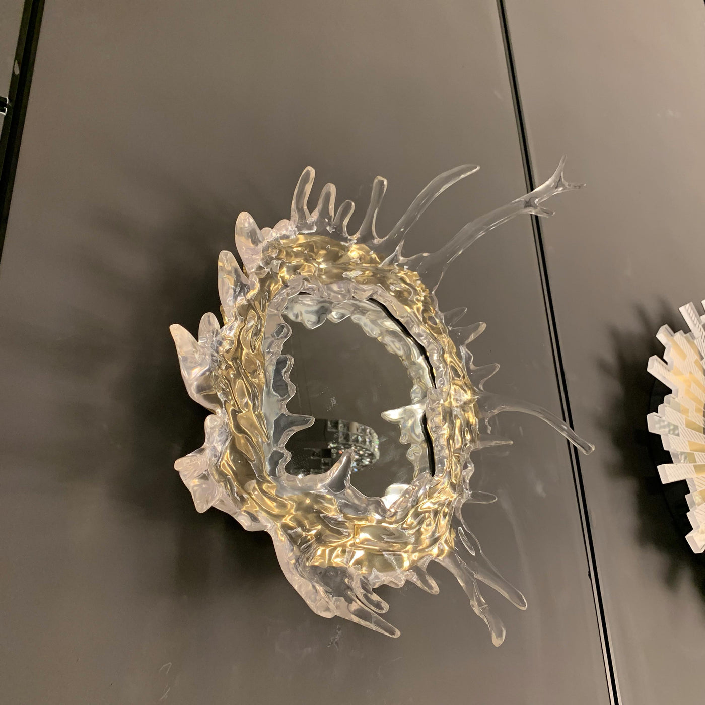 Designer Original Art Ice Mirror Wall Lamp Princess Magic Mirror Light ...