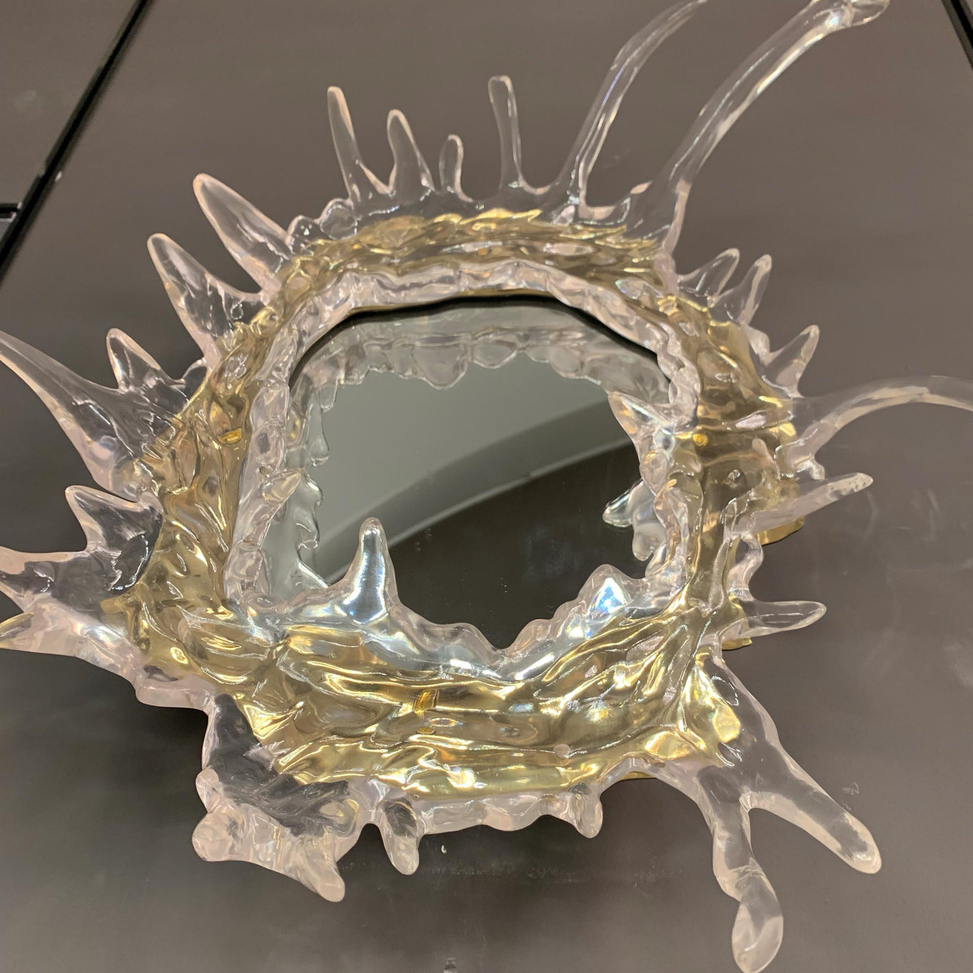 Designer Original Art Ice Mirror Wall Lamp Princess Magic Mirror Light ...