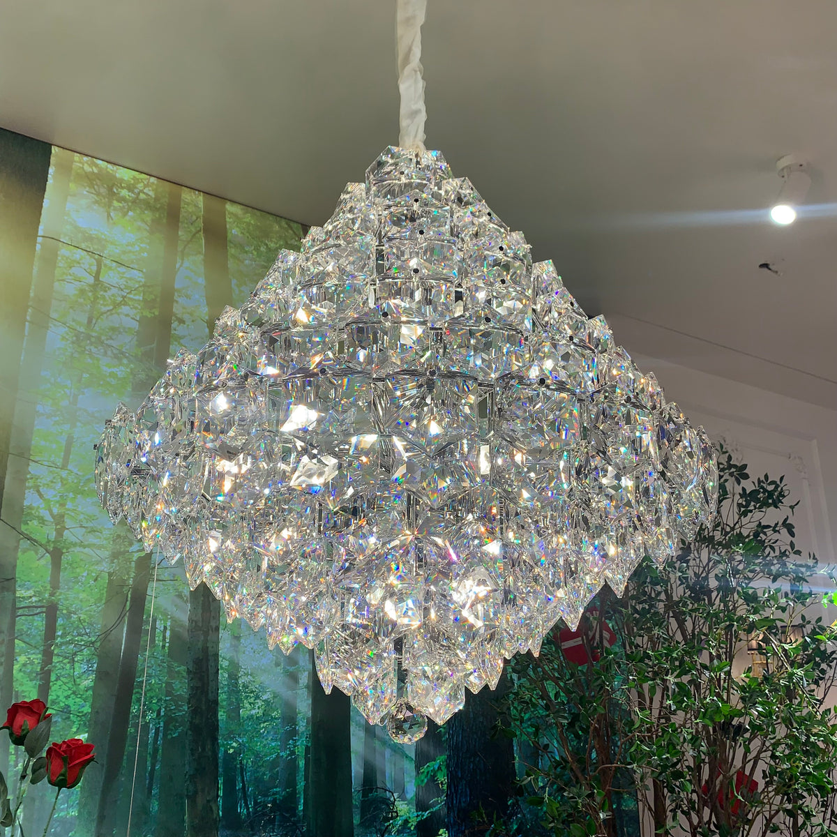 Luxury Cone Crystal Chandelier for Living Room/Bedroom/Bathroom — Lyfairs