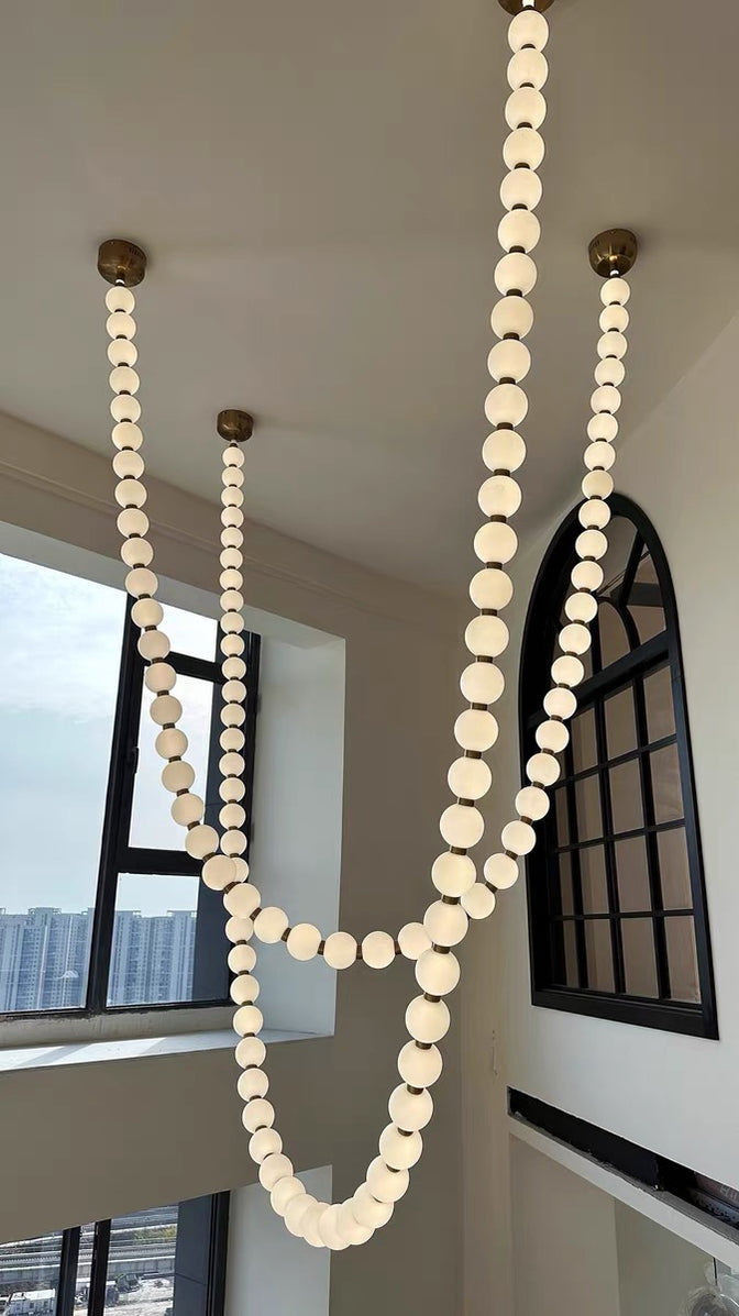 Modern Creative Pearl Necklace Chandelier — Lyfairs