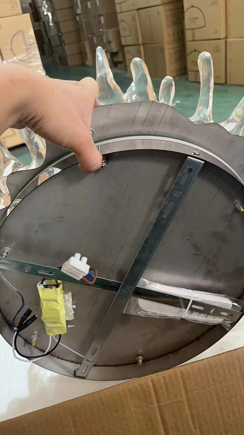 Designer Original Art Ice Mirror Wall Lamp Princess Magic Mirror Light ...