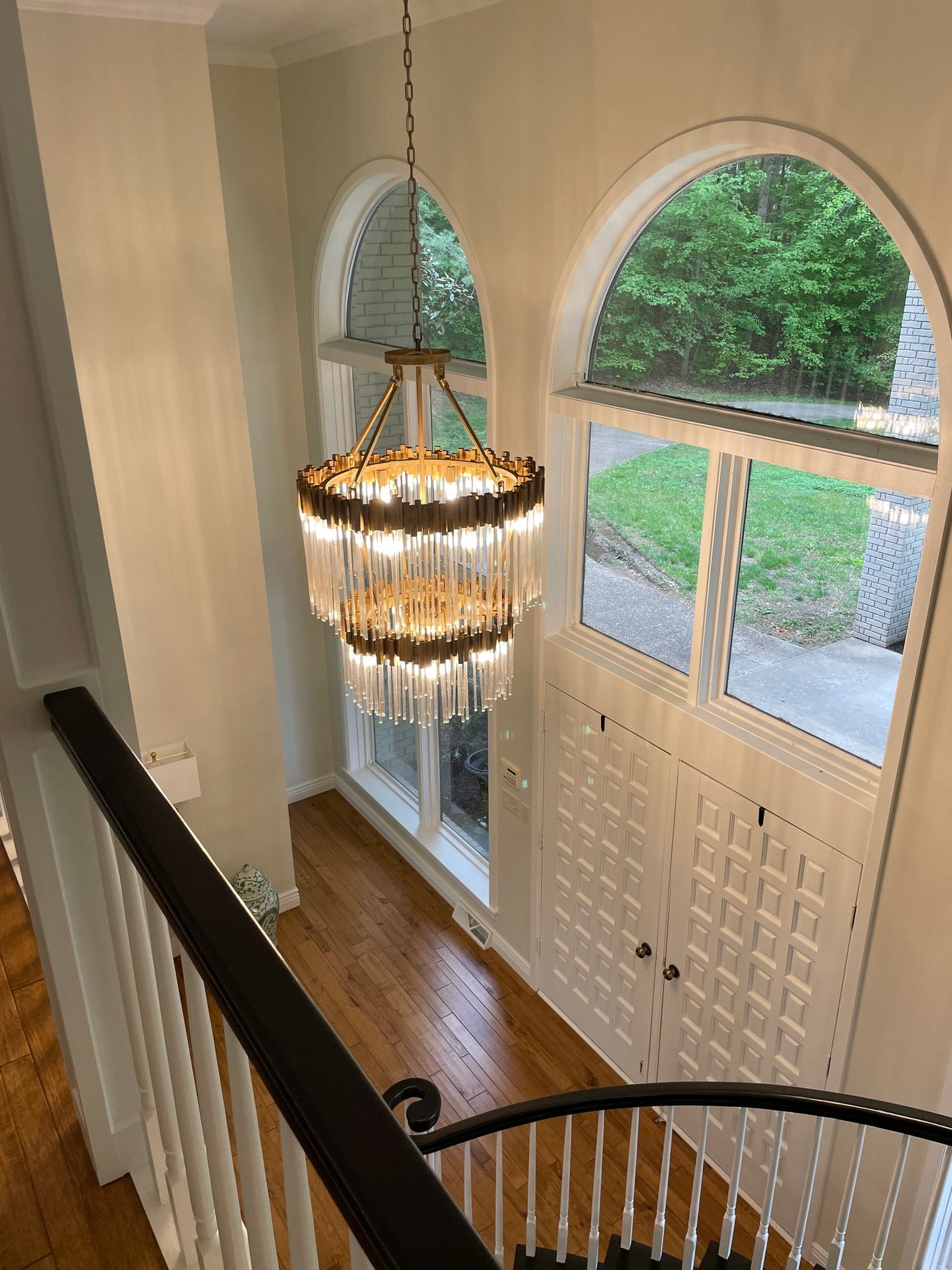 Modern Artistic Luxury Multi-layers Glam Glass Chandelier for High-cei ...