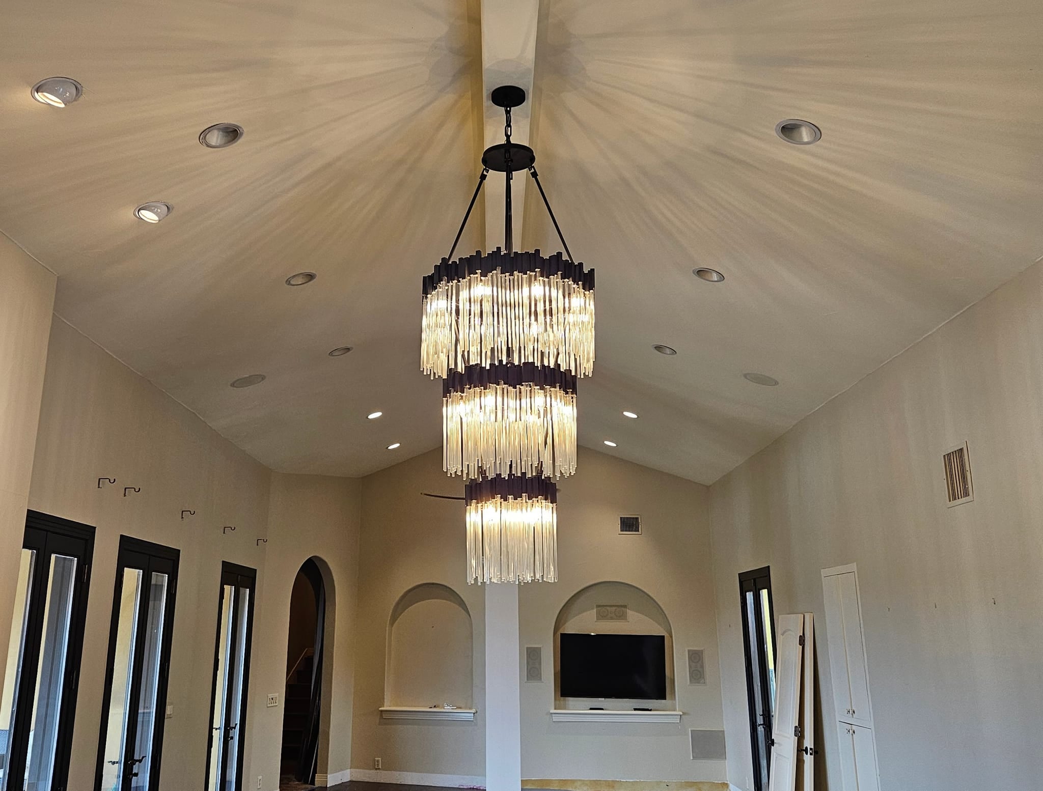 Modern Artistic Luxury Multi-layers Glam Glass Chandelier for High-cei ...