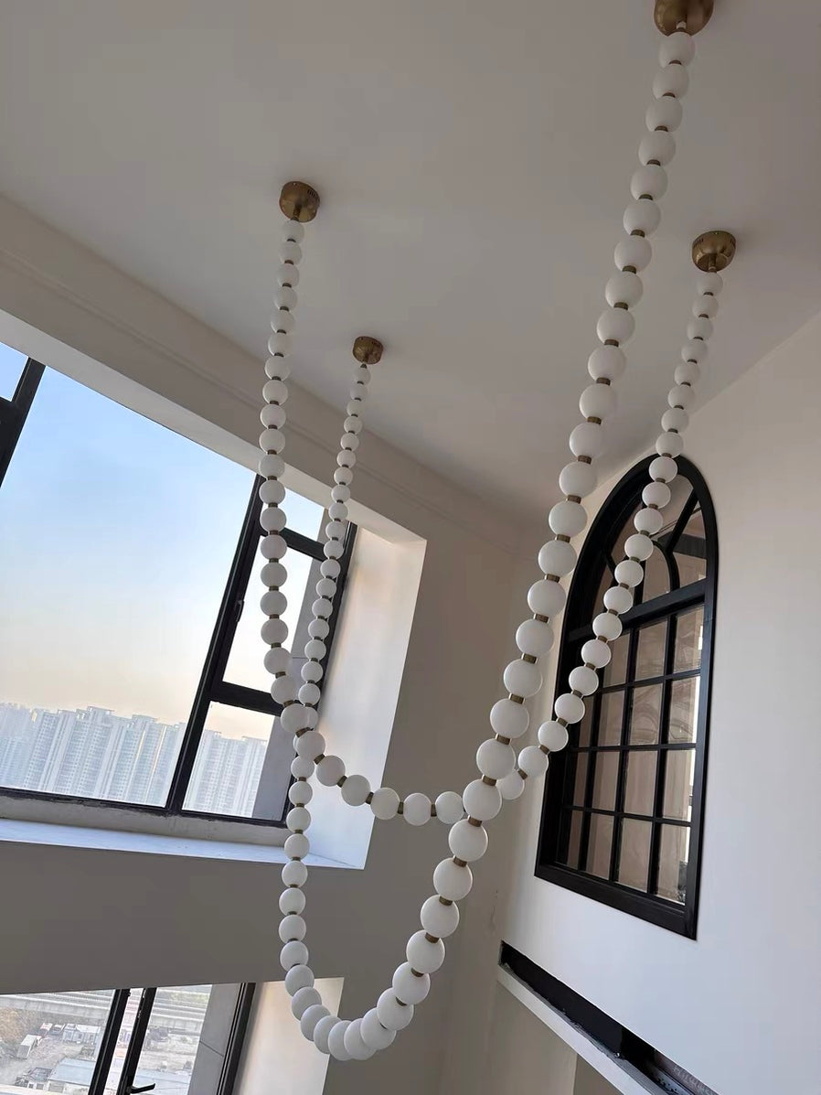Modern Creative Pearl Necklace Chandelier — Lyfairs