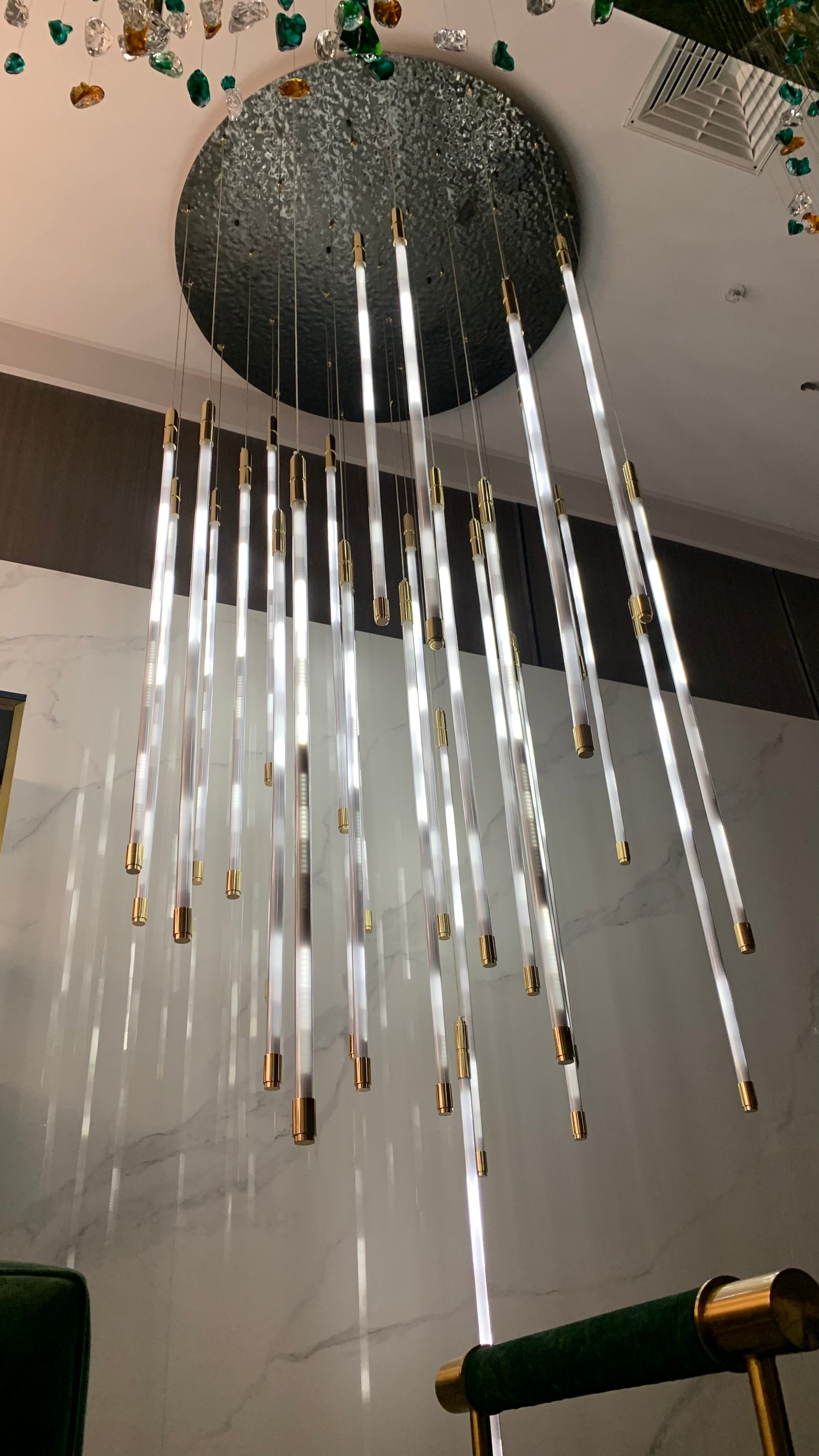 Modern Lightsabers Suspension Floating Chandelier with 512 System for ...