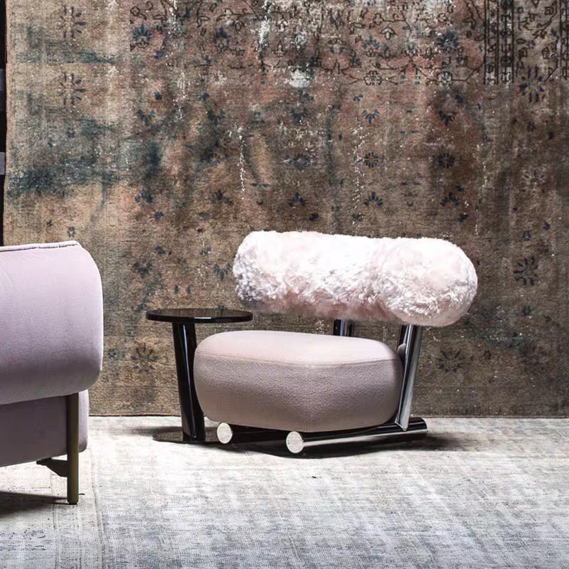 Lovely Fluff Sledge Lounge Chair for Bedroom/Living Room — Lyfairs