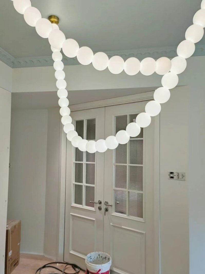 Modern Creative Pearl Necklace Chandelier — Lyfairs