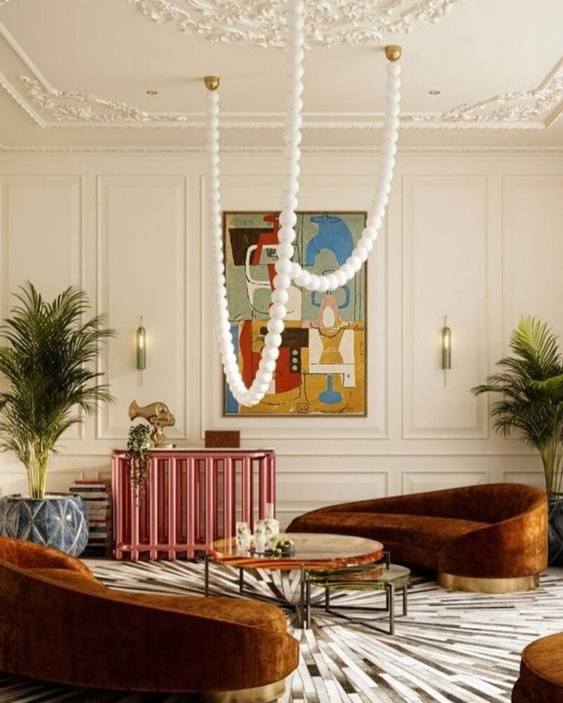 Modern Creative Pearl Necklace Chandelier — Lyfairs