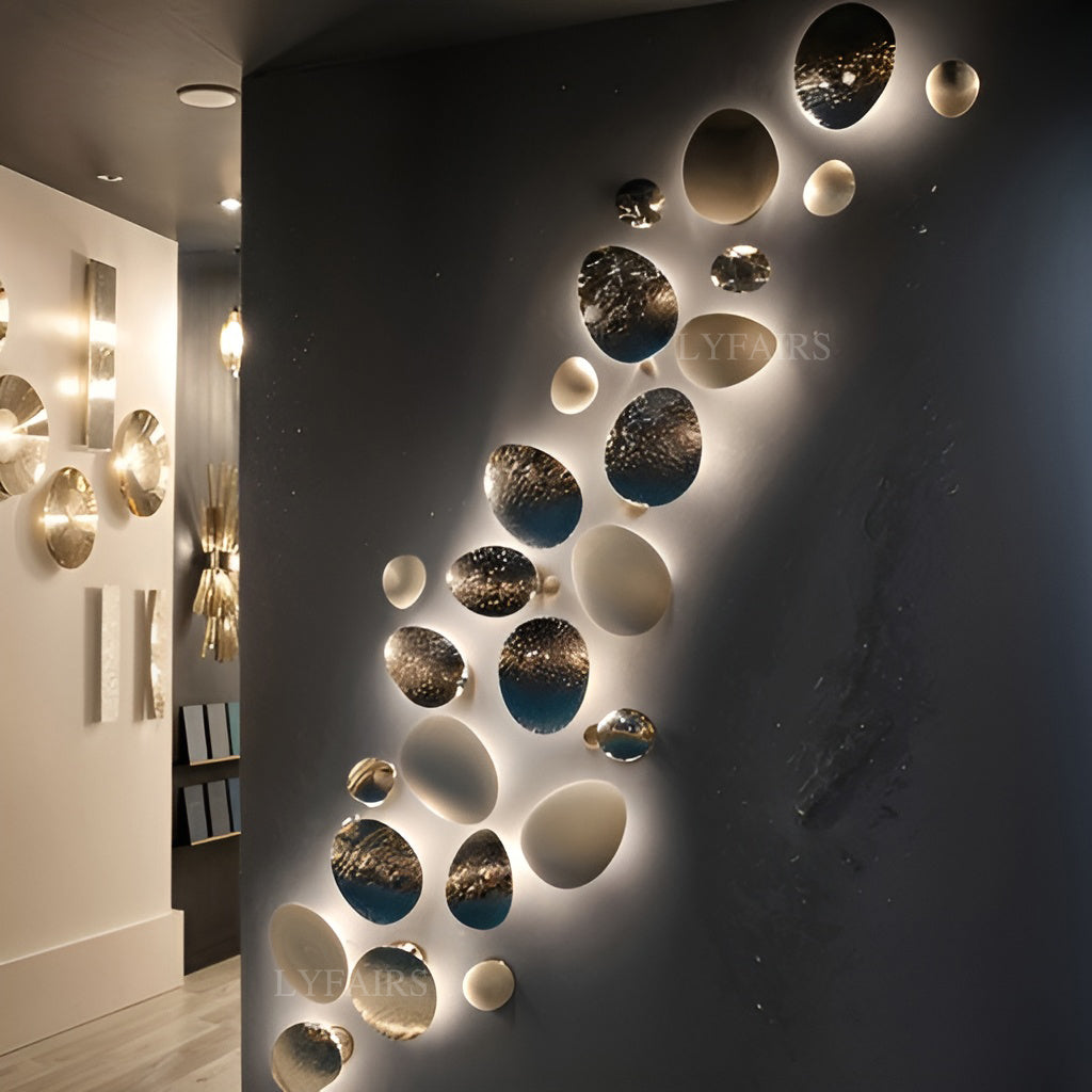 Modern Creative Metal Cobblestone Wall Sconce Set — Lyfairs