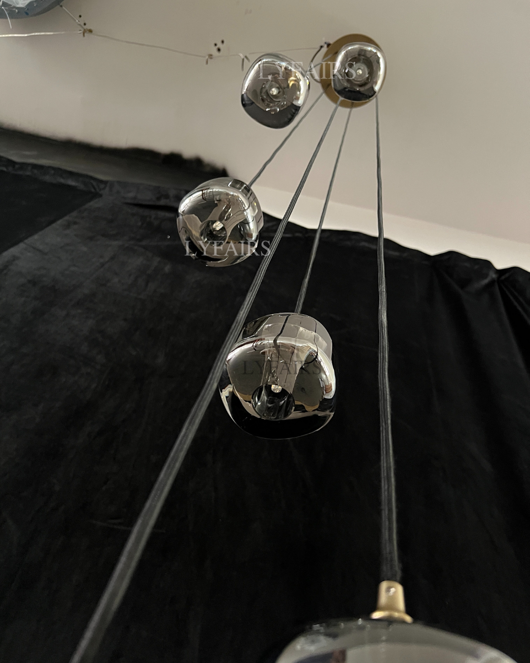 Post-modern Extra-long Pendant Light Fixtures for Staircase/High-ceili ...