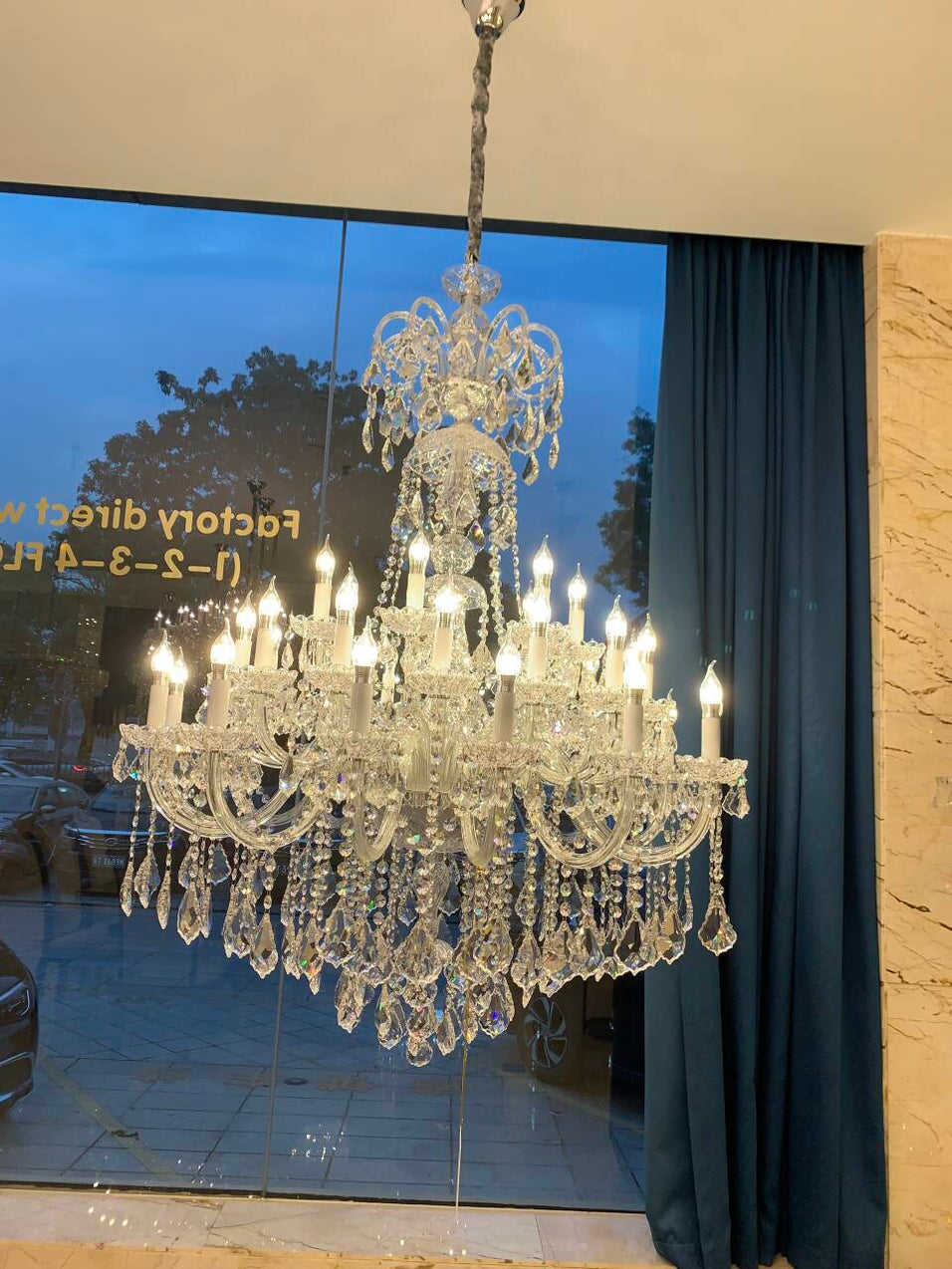 Luxury Classic Clear Crystal Chandelier for Foyer/Staircase/Entryway/H ...