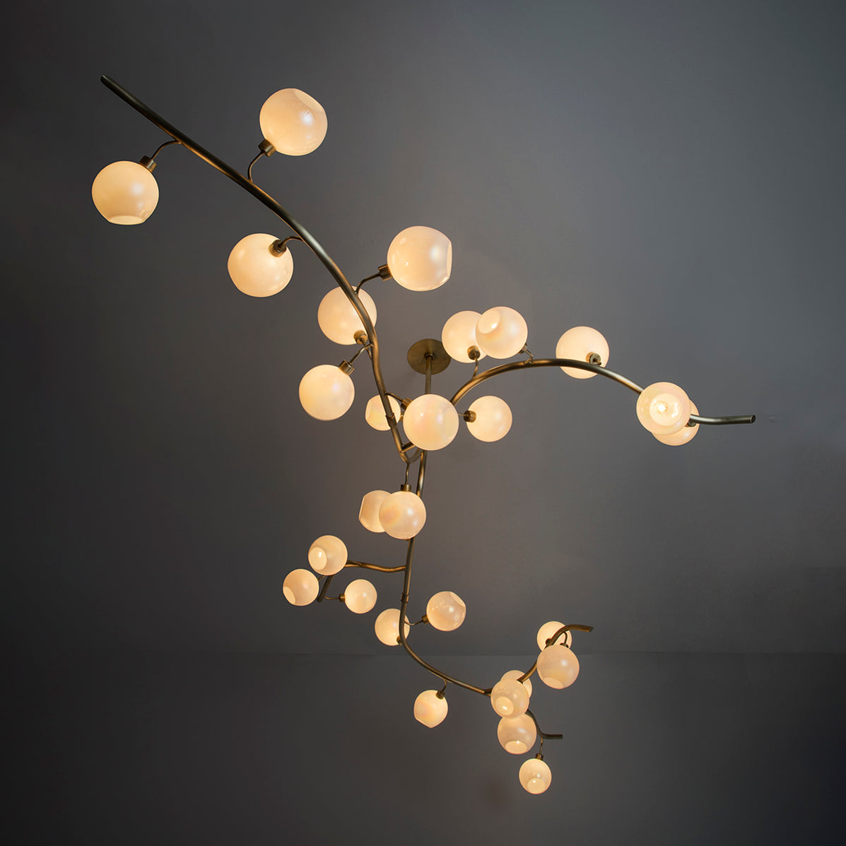 Modern Hand-blown Glass Globes Branch Chandelier for Living/Dining Roo ...