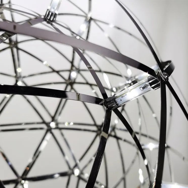 Round Starry Sky Chandelier Light Fire Ball Ceiling Lighting for Livin ...