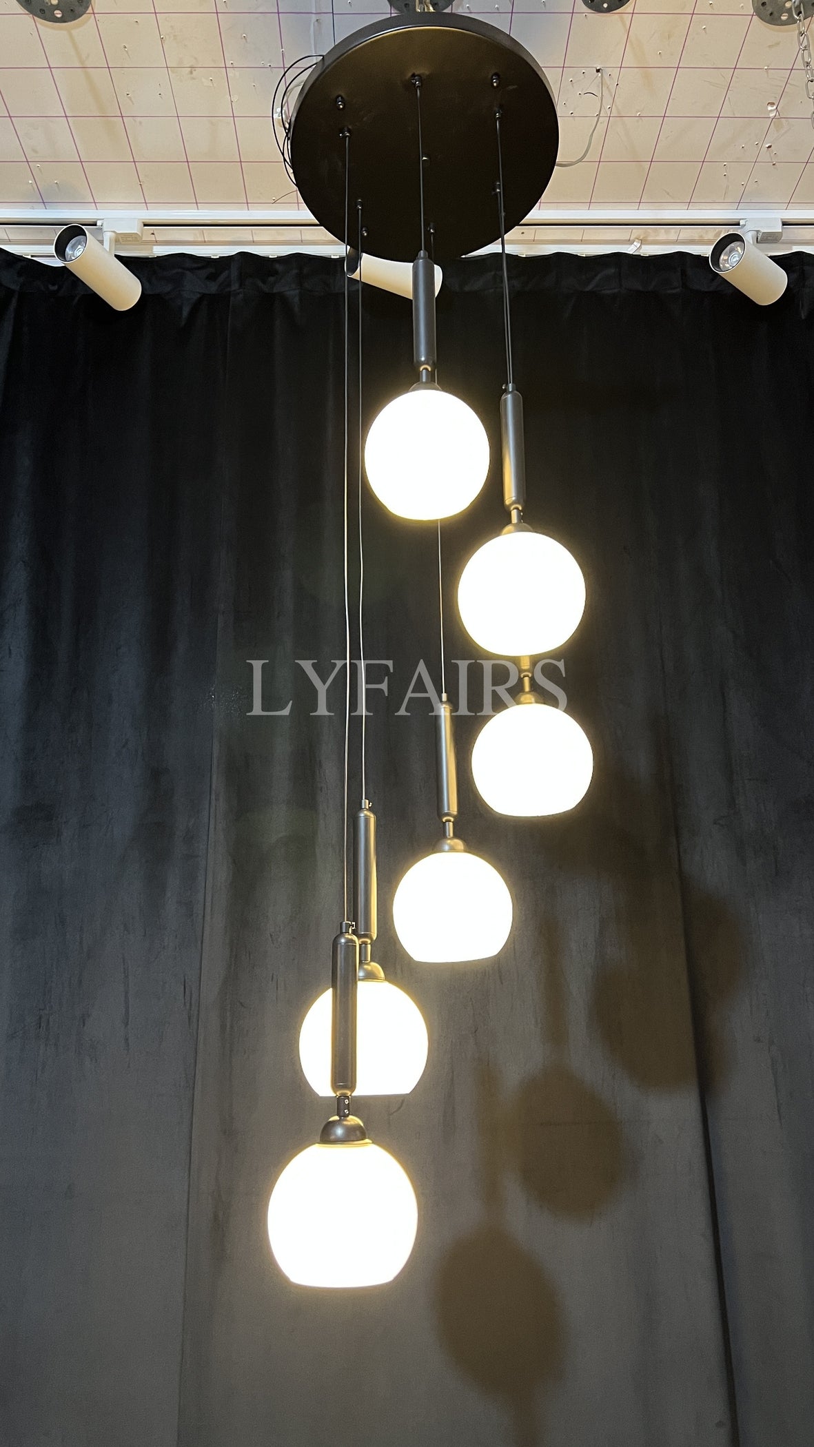 Extra Large Nordic Minimalist Long Pendant Light for Spiral Staircase ...