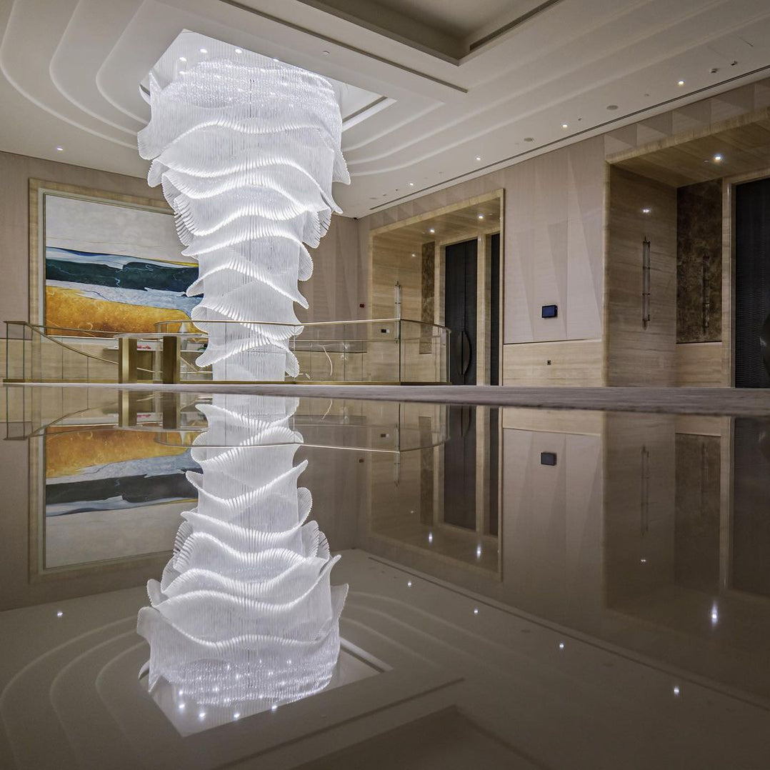 Luxury Palm Tree Glass Rods Chandelier for Hotel/Restaurant/Villa/Stai ...