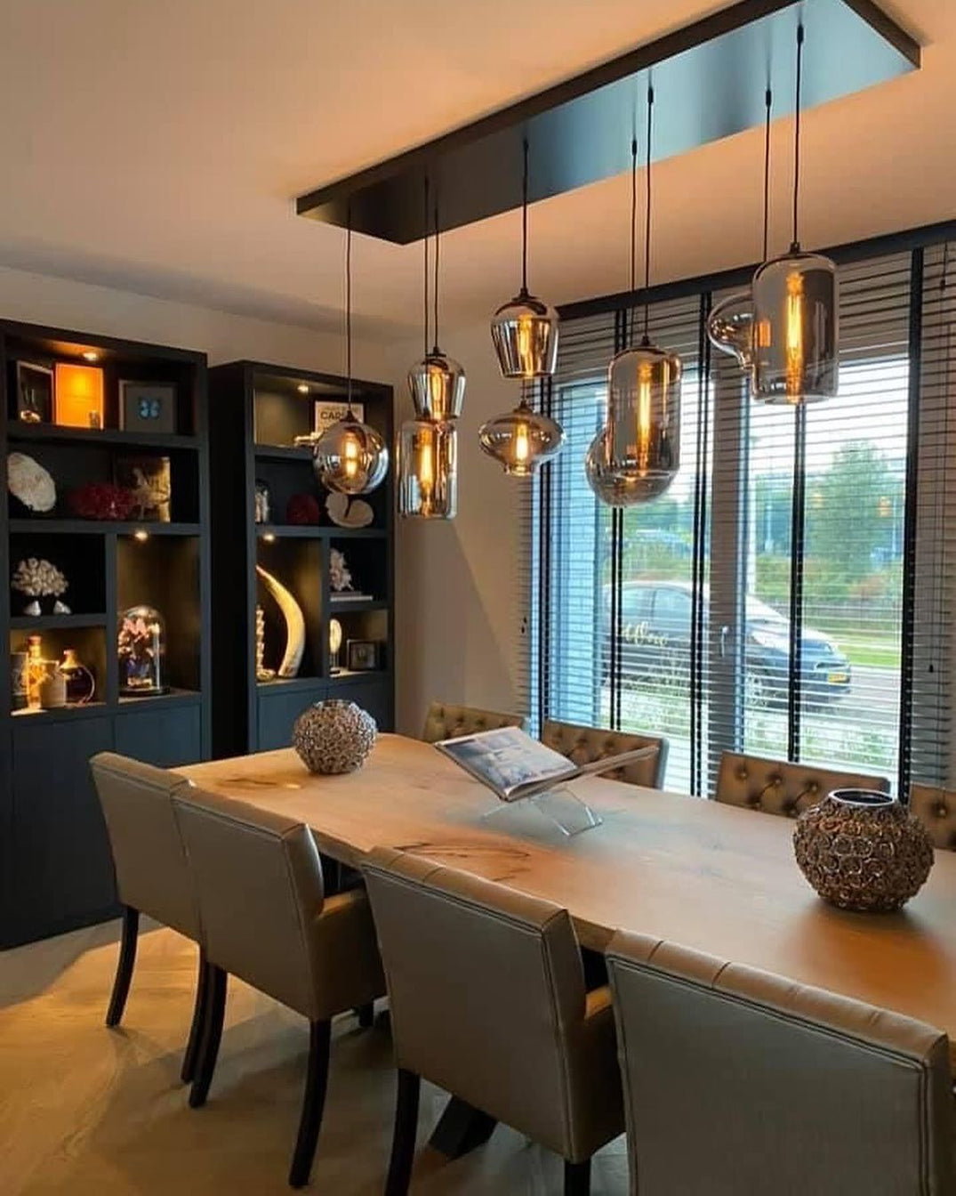 Modern Smoke Gray Glass Lamp Designer Chandelier for Coffee/Dining Bar ...