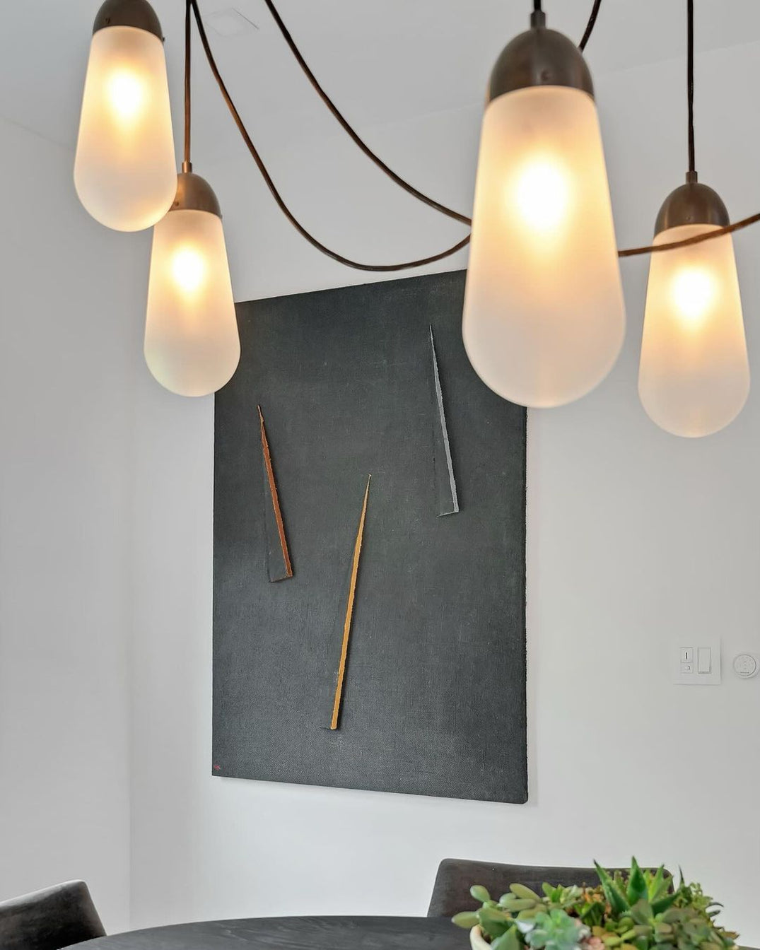 Modern Floating Pears-inspired Frosted Glass Pendant for High-ceiling ...
