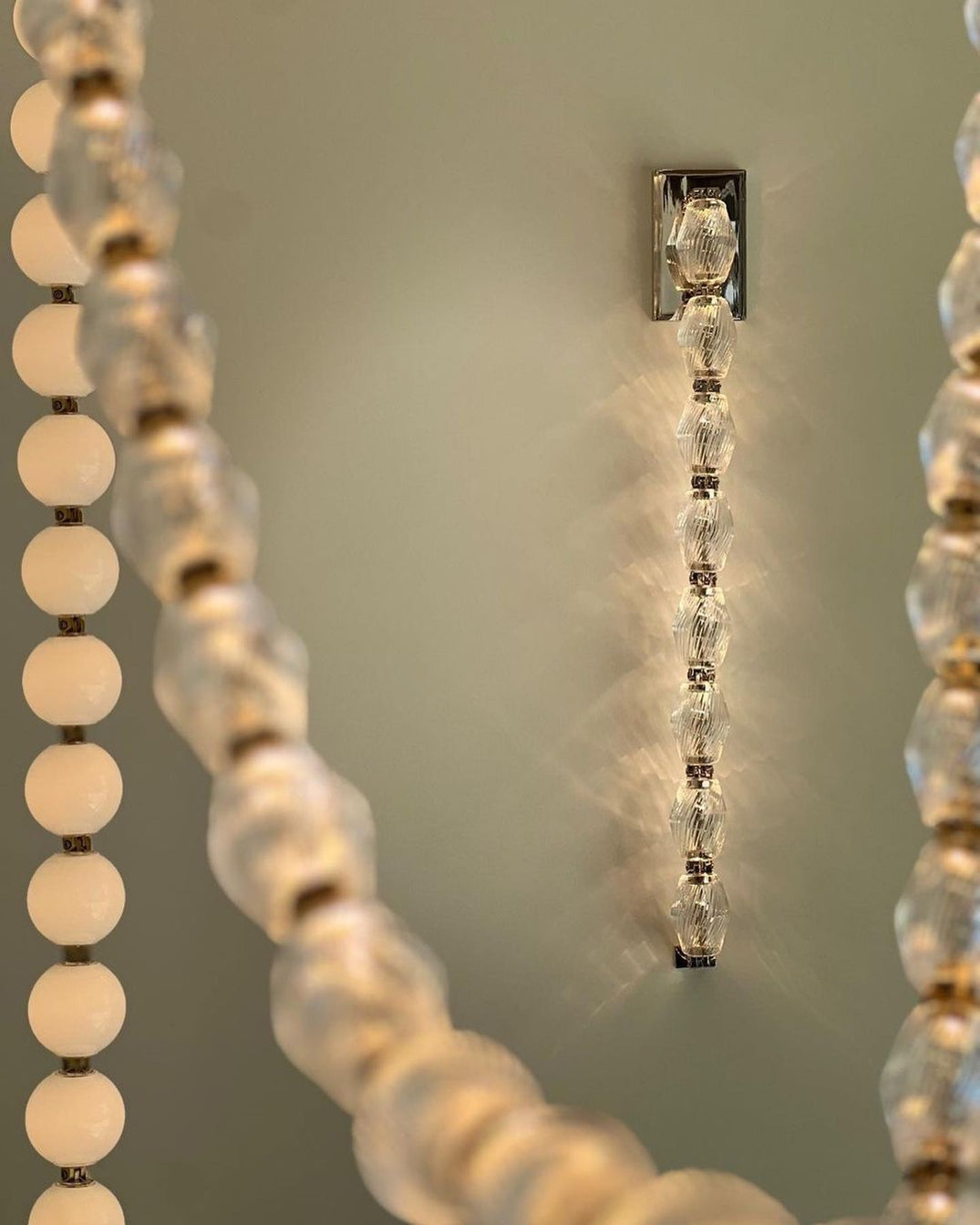 Modern Luxury Necklace Glass Wall Sconce — Lyfairs