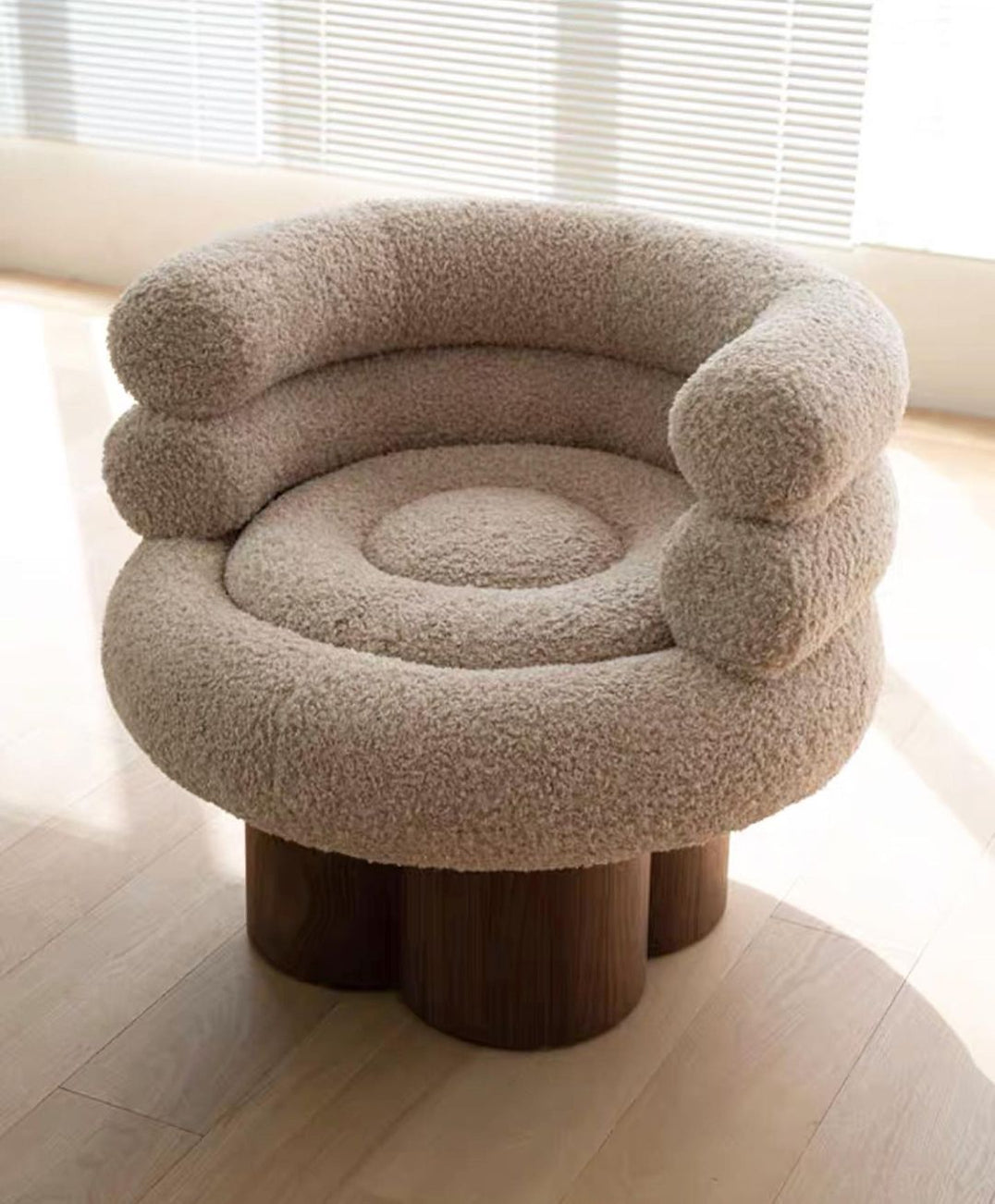 Cozy Stump Bouclé Chair — Lyfairs