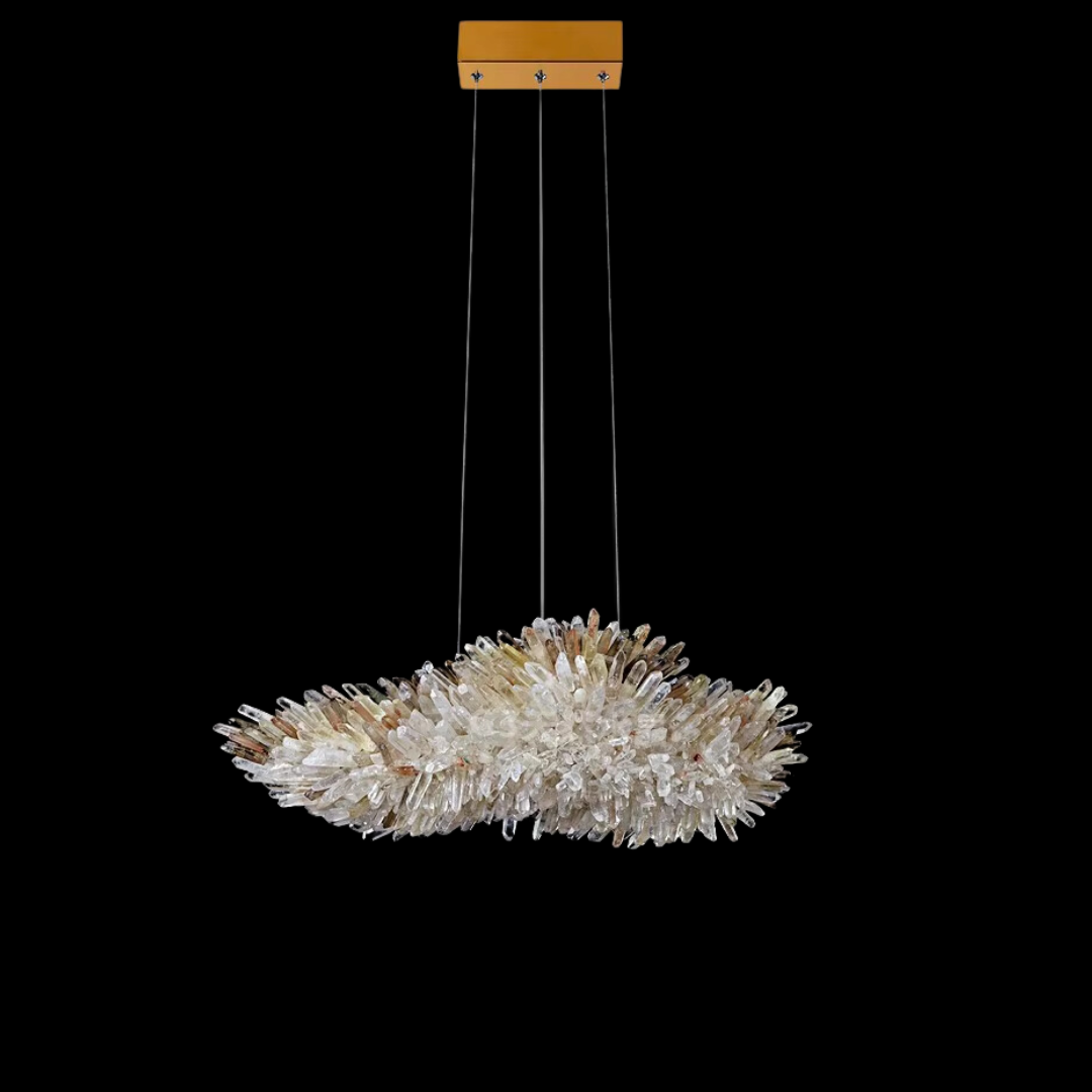 Modern Natural Crystal Wing Chandelier — Lyfairs