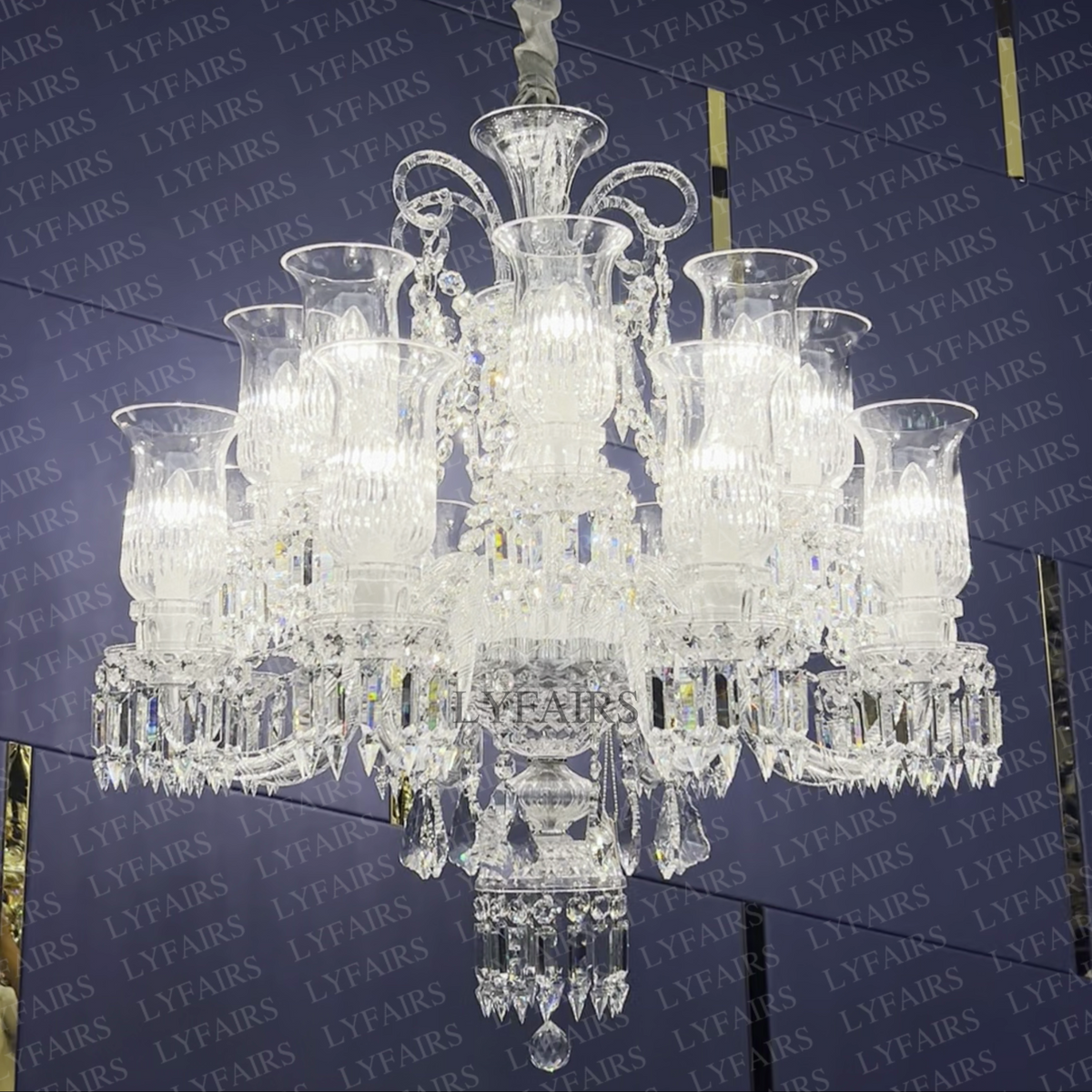 Luxury Elegant Floral Lampshade Crystal Chandelier for Low-ceiling/Apa ...