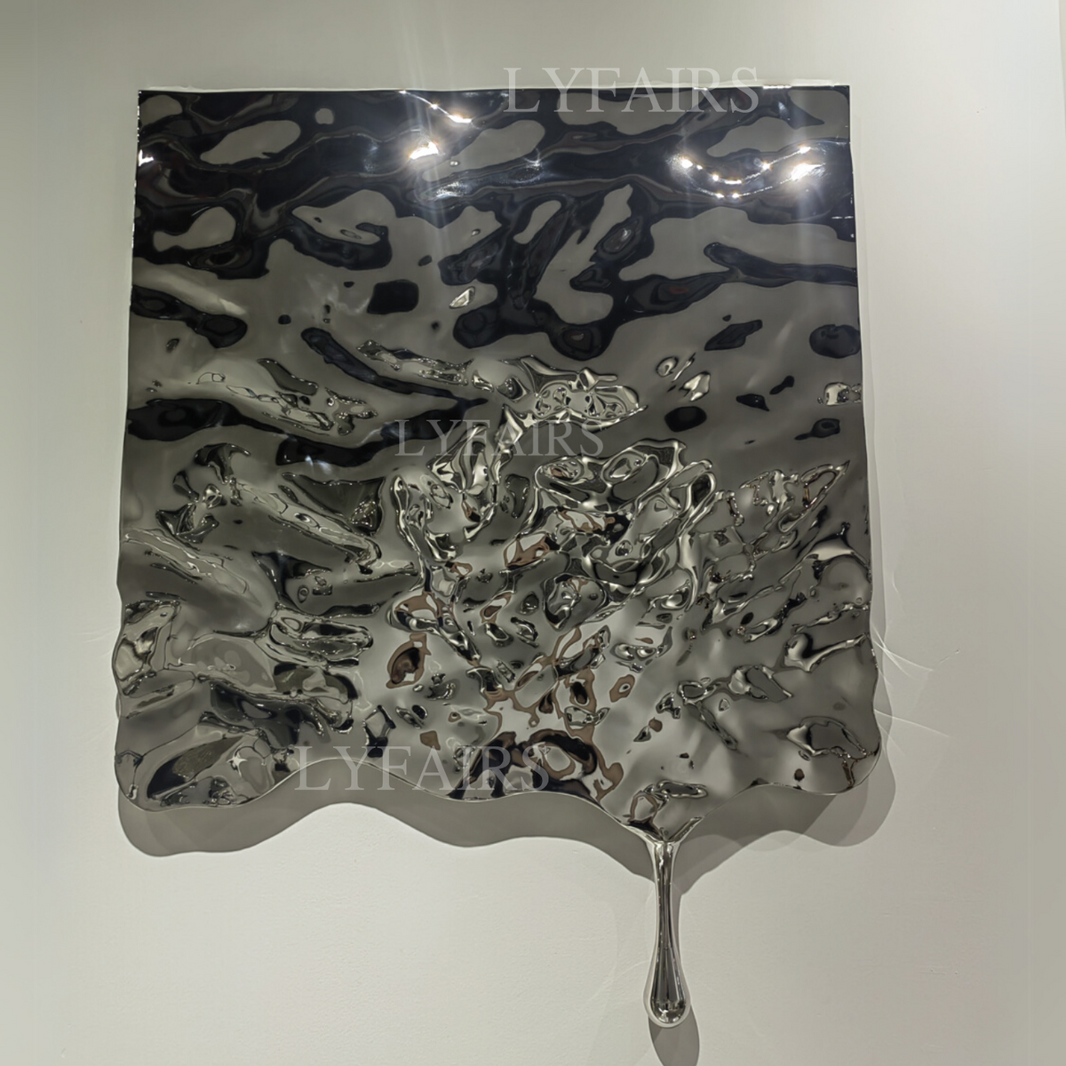 Elegant Water Droplet Ripples Stainless Steel Wall Mounted Decor — Lyfairs
