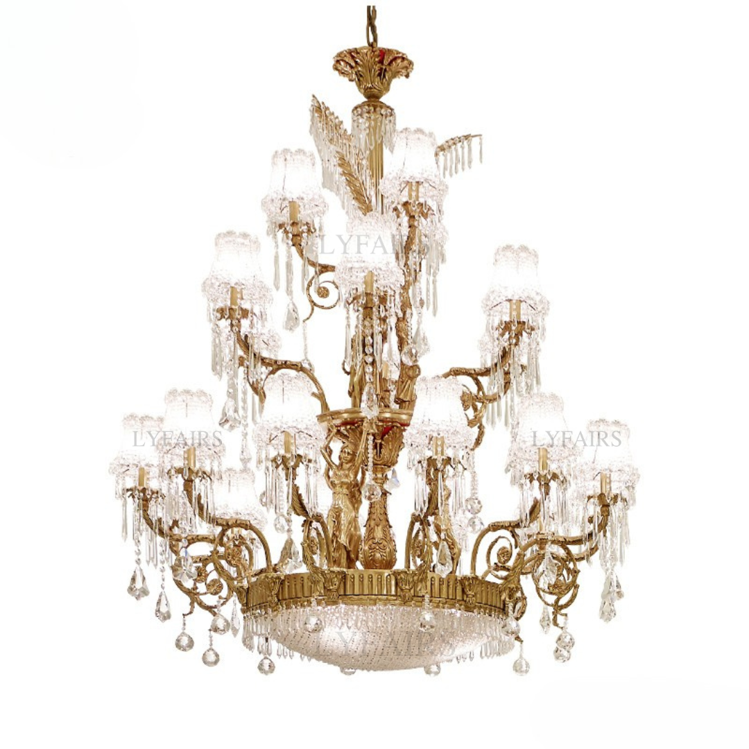 LYFAIRS x FH&Home Tree-inspired Cascade Crystal Chandelier — Lyfairs