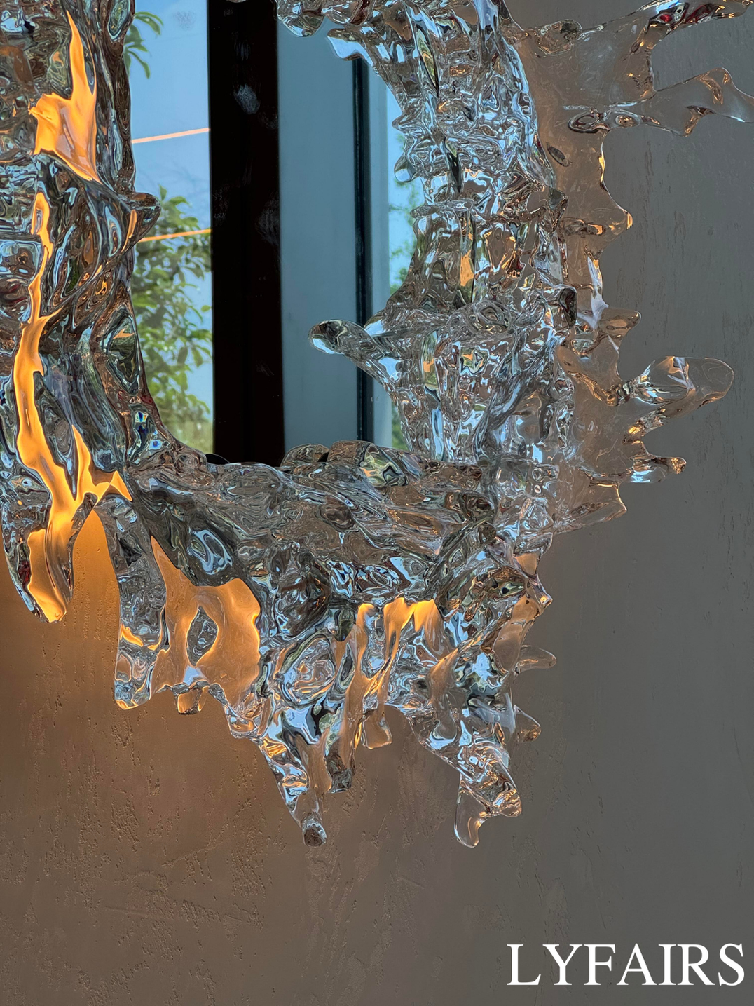 LYFAIRS x GORDON GU Art Ice Mirror Wall Lamp Princess Magic Mirror Lig ...