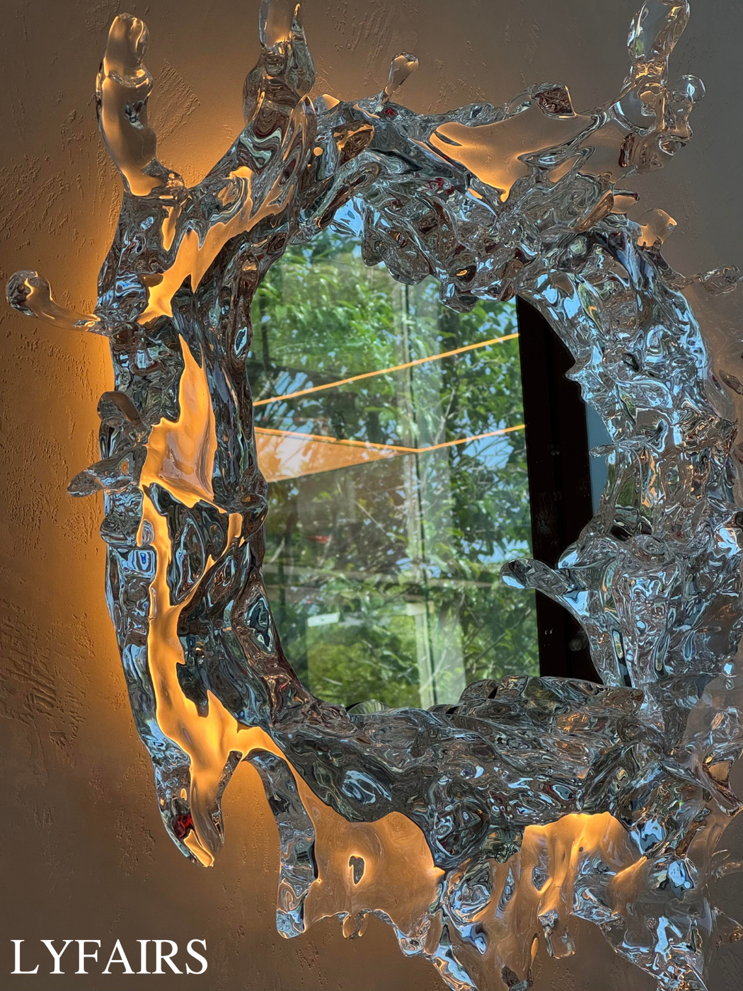 LYFAIRS x GORDON GU Art Ice Mirror Wall Lamp Princess Magic Mirror Lig ...
