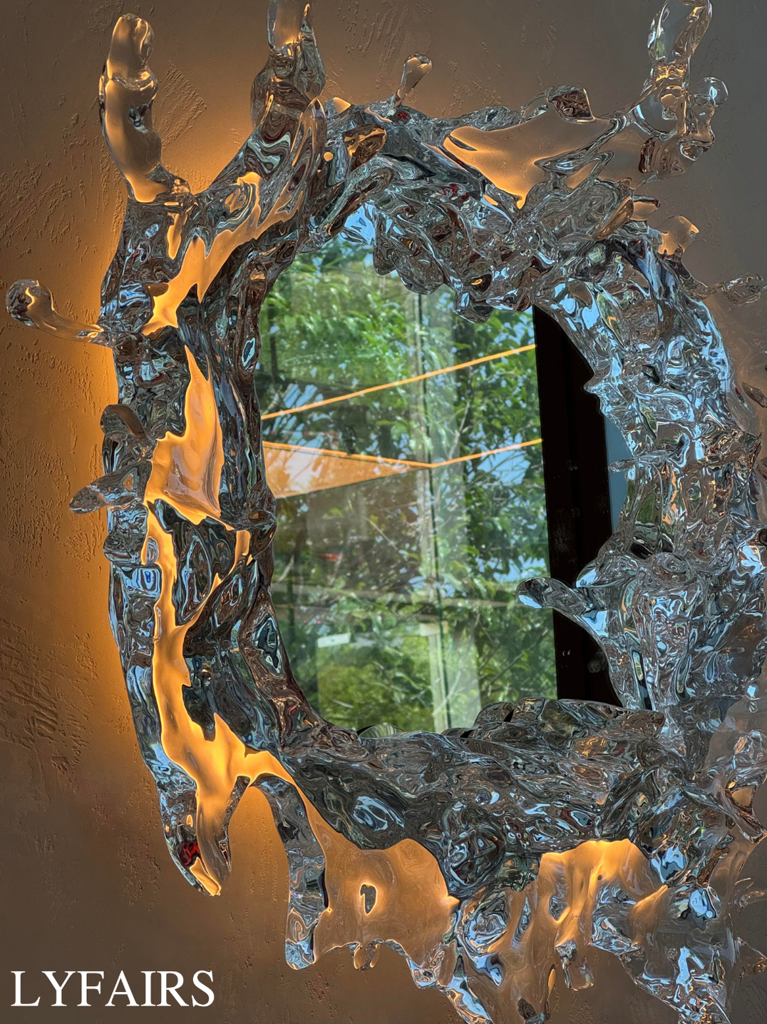 LYFAIRS x GORDON GU Art Ice Mirror Wall Lamp Princess Magic Mirror Lig ...