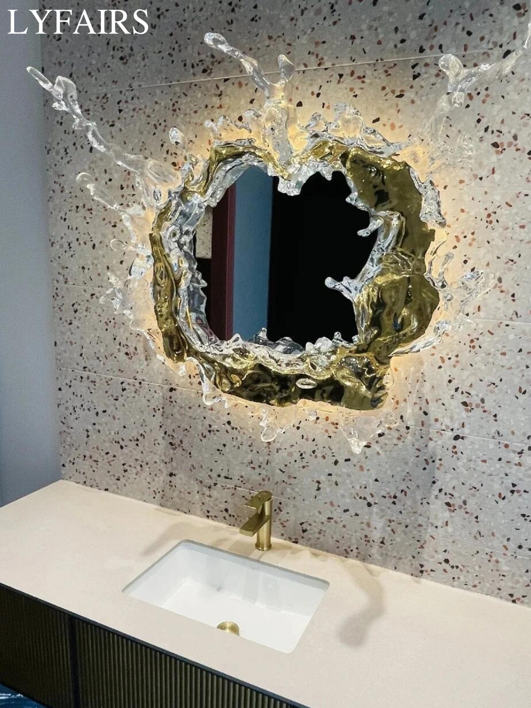 LYFAIRS x GORDON GU Art Ice Mirror Wall Lamp Princess Magic Mirror Lig ...