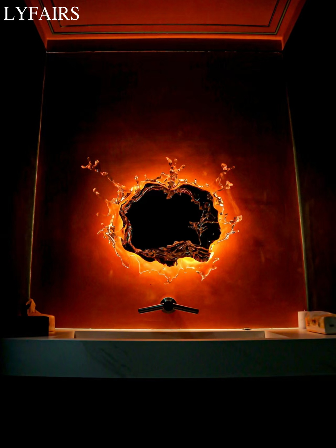 LYFAIRS x GORDON GU Art Ice Mirror Wall Lamp Princess Magic Mirror Lig ...