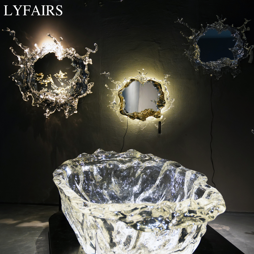 LYFAIRS x GORDON GU Art Ice Mirror Wall Lamp Princess Magic Mirror Lig ...