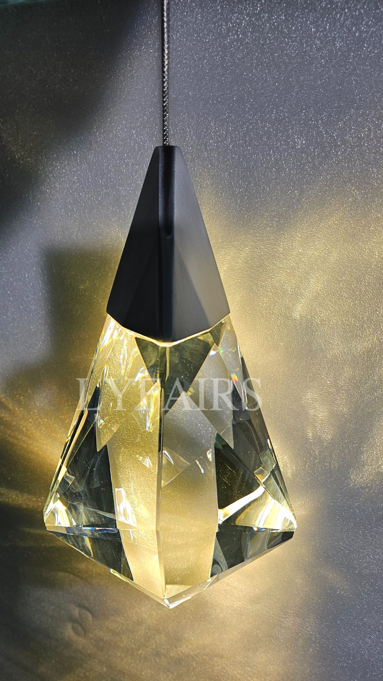 Modern Luxury Gold Foil Diamond Crystal Pendant — Lyfairs