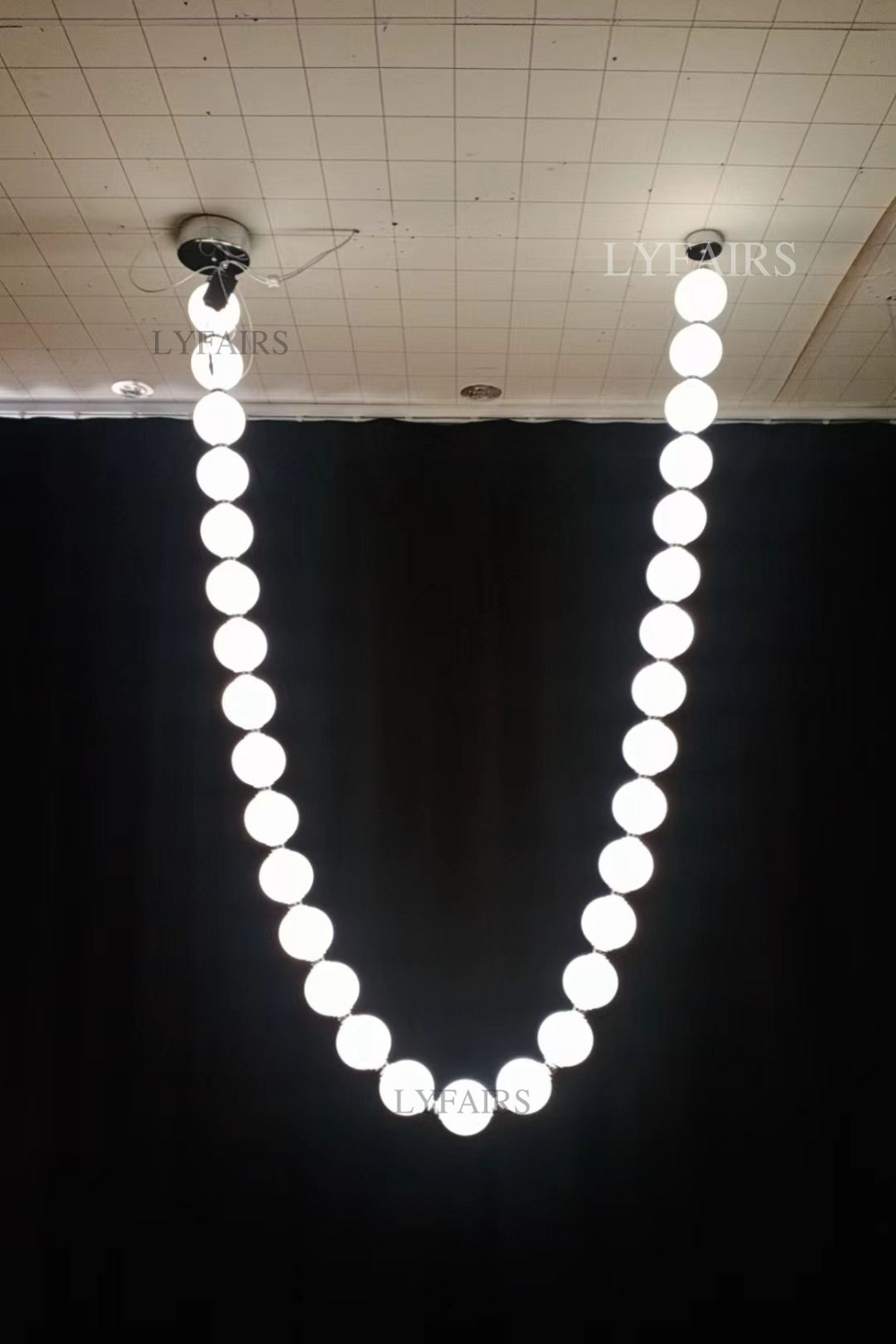 Modern Creative Pearl Necklace Chandelier — Lyfairs