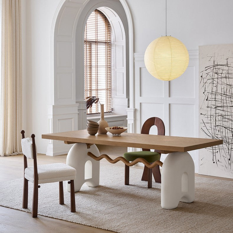 French Cream Style Solid Wood Dining Table — Lyfairs